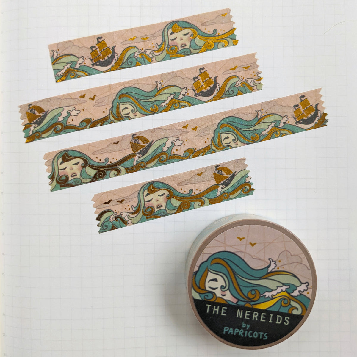 Nereids (Sea Nymphs) Gold Foil Washi / Deco Tape – PAPRICOTS